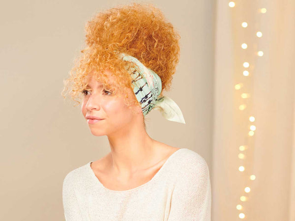 A Simple Scarf Updo for Curly Hair | Davines
